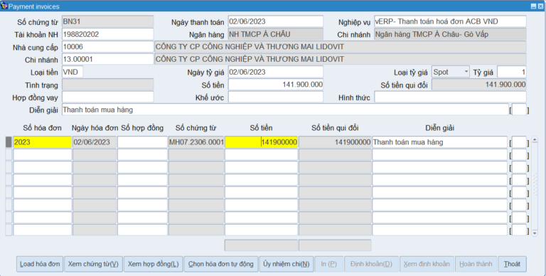 Quy trình mua hàng đến thanh toán - ERP VIỆT