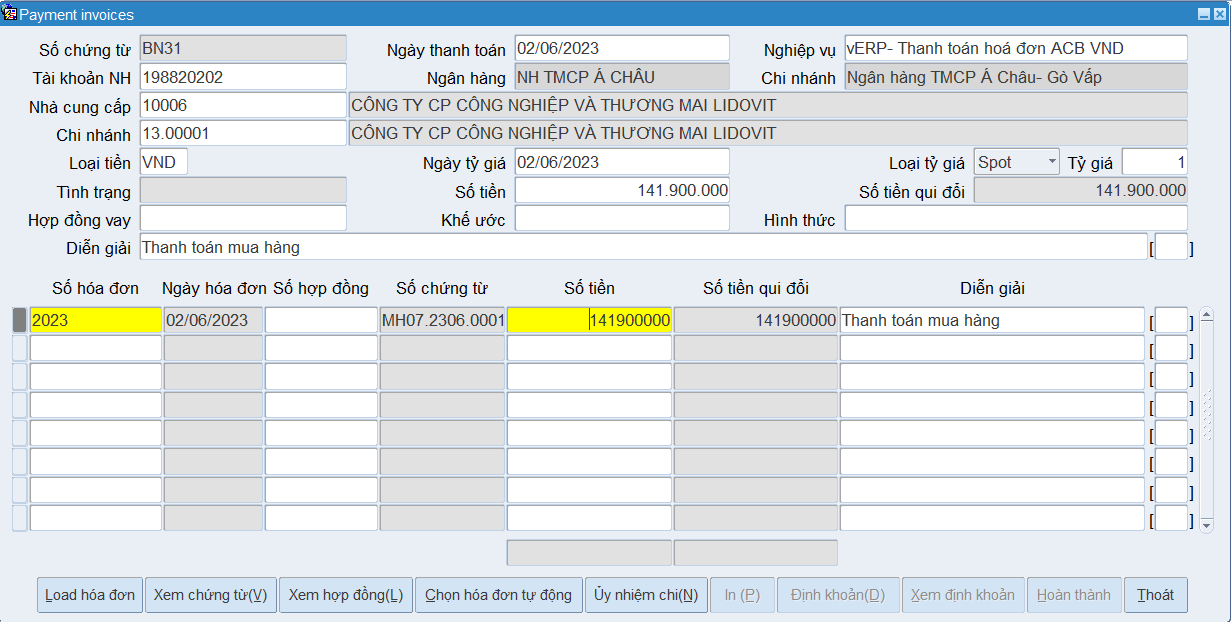 Quy trình mua hàng đến thanh toán - ERP VIỆT NAM